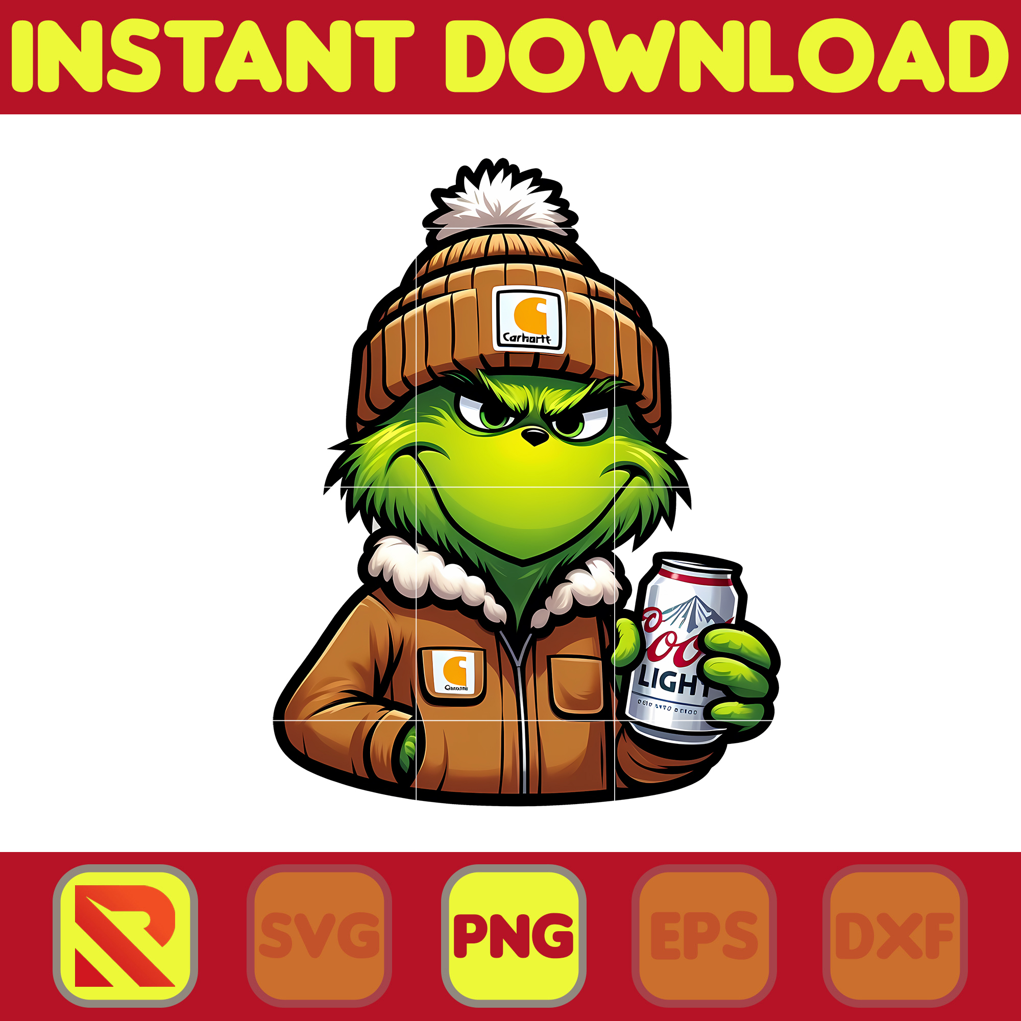 Dad Grinch Drinking Beer Digital File, Sublimation Grinch Fi | Inspire ...
