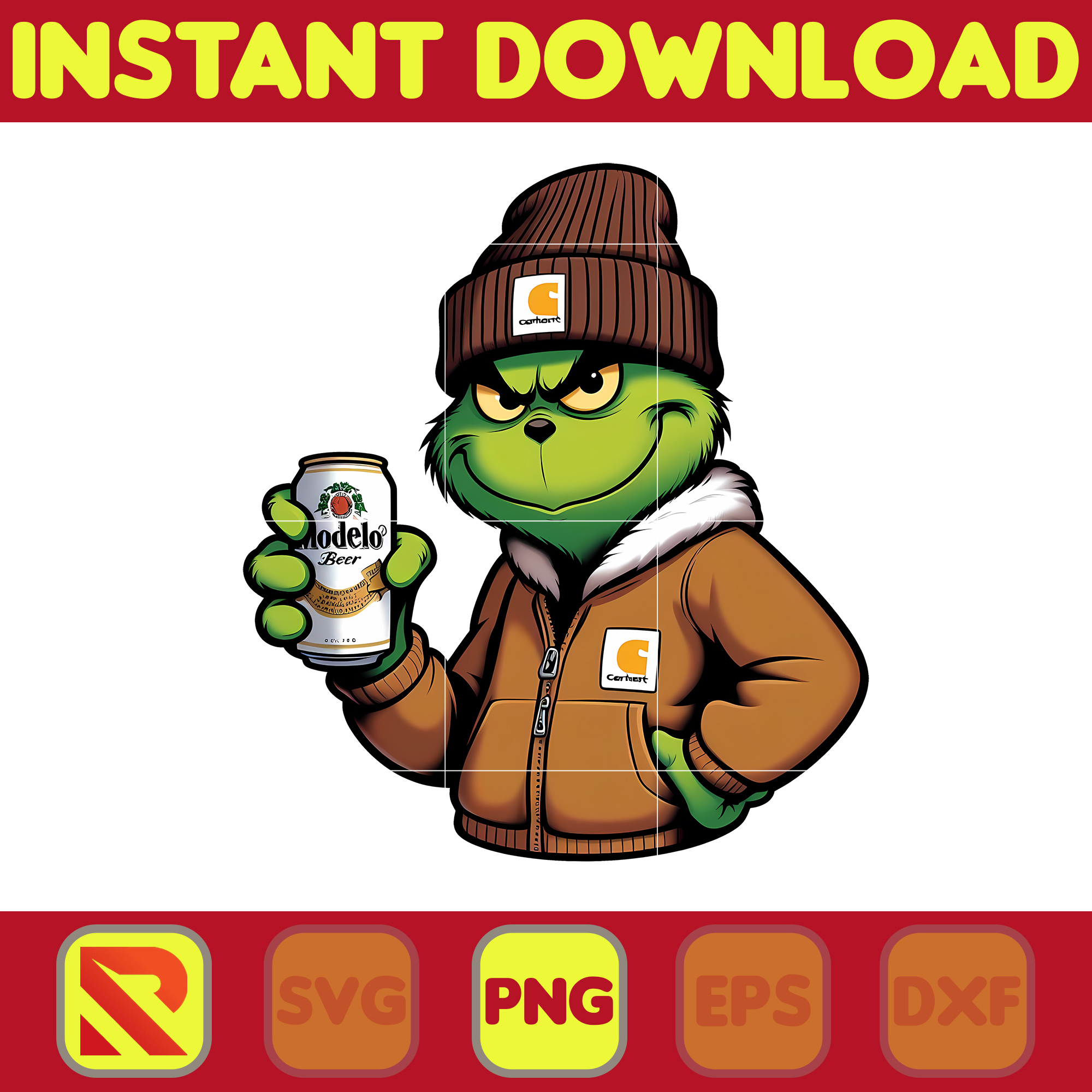Dad Grinch Drinking Beer Digital File, Sublimation Grinch Fi | Inspire ...