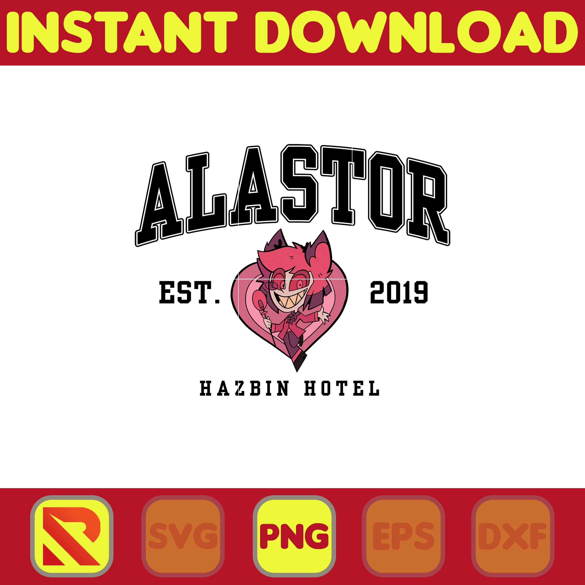 Alastor Est.2019 Png, Hazbin Hotel Png, Hazbin Hotel Cartoon - Inspire ...