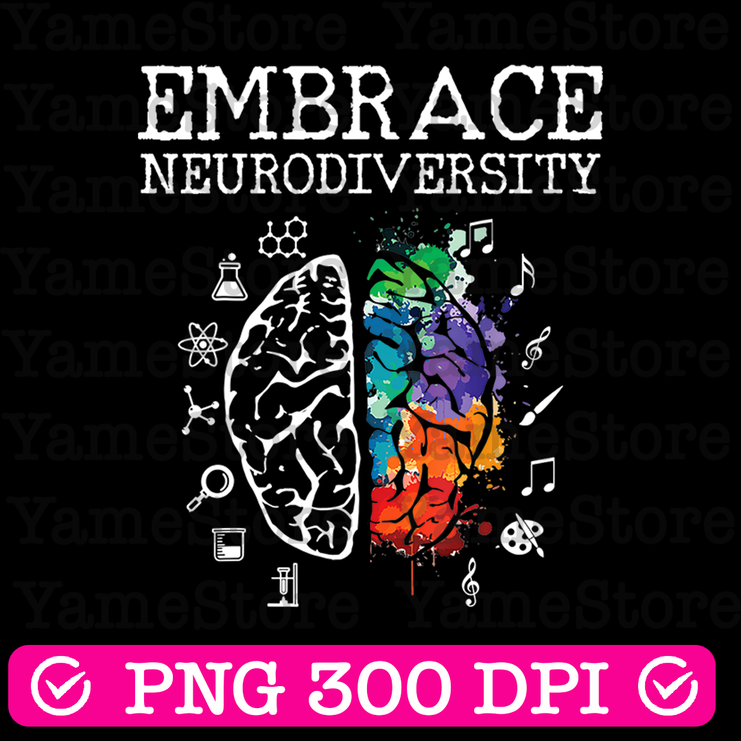Neurodiversity Png, Embrace ADHD Autism ASD Png, Autism Awar | Inspire ...