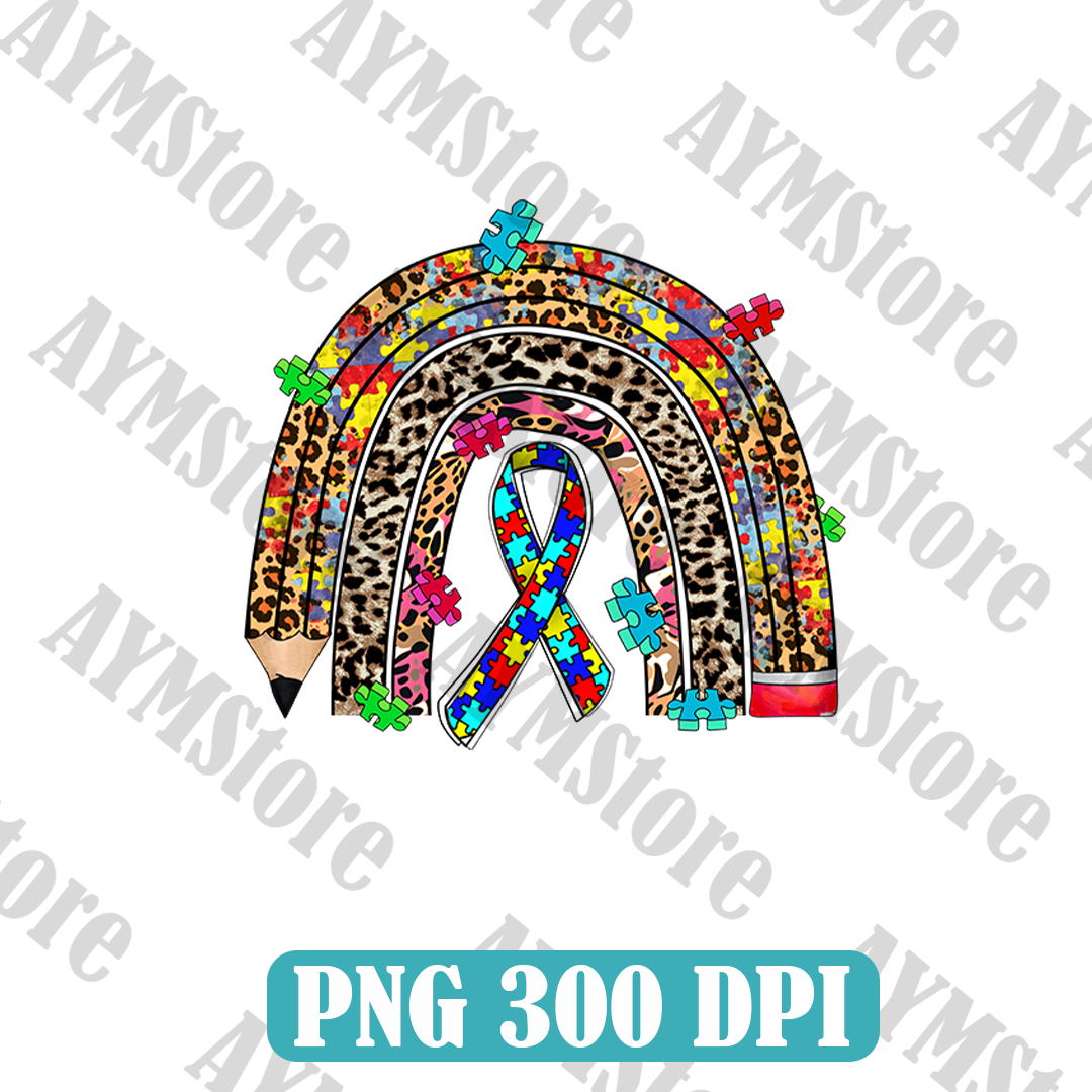 Autism Rainbow Sublimation, Autism Awareness Png | Inspire Uplift