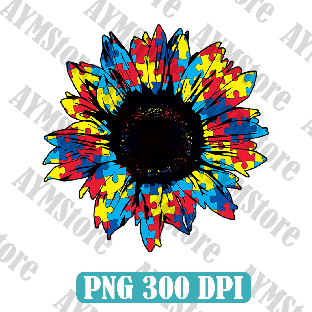 Sublimation Sunflower Autism Awareness, Sublimation, Autism - Inspire ...