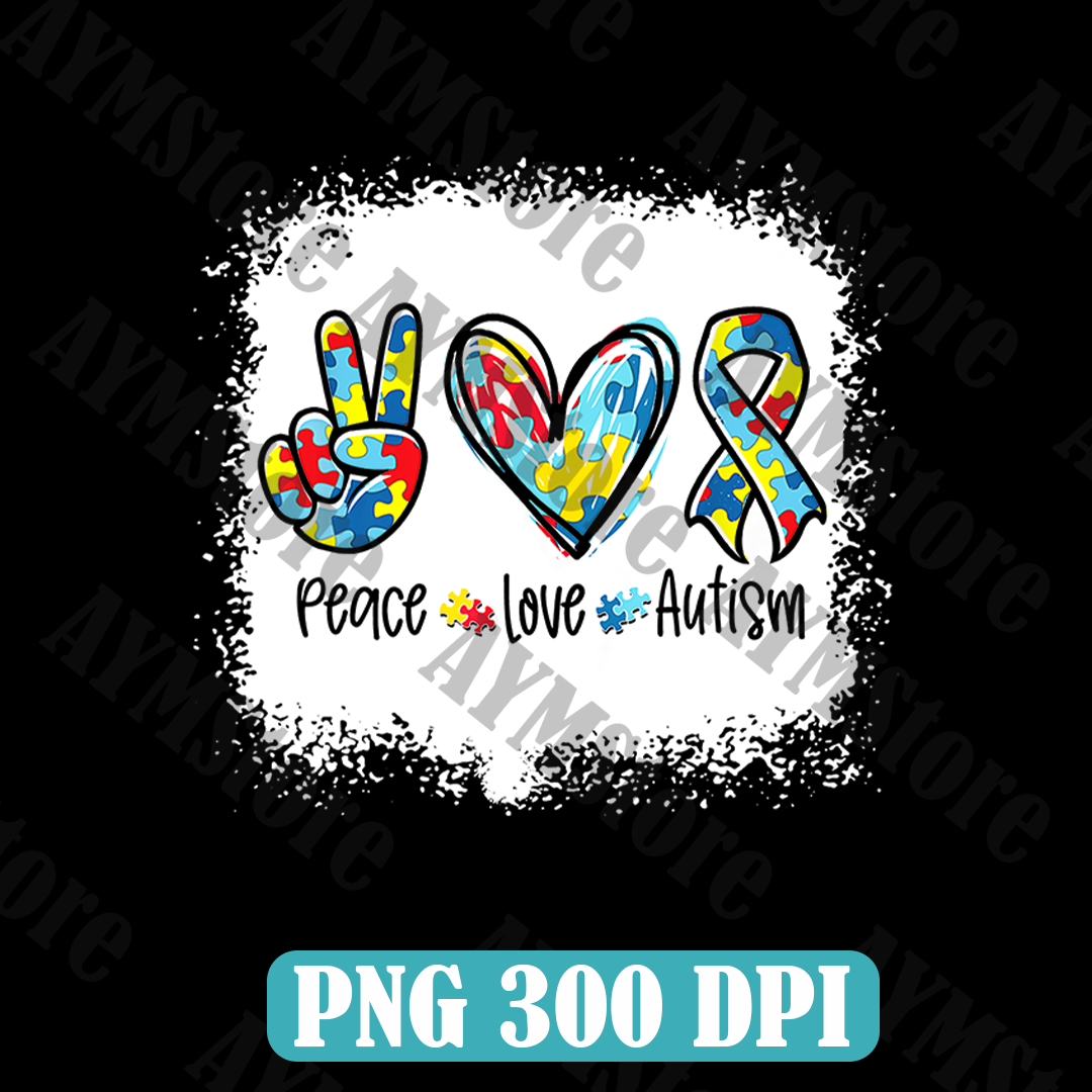 Autism Puzzle Piece Peace Love Autism Awareness Png, Autism | Inspire ...