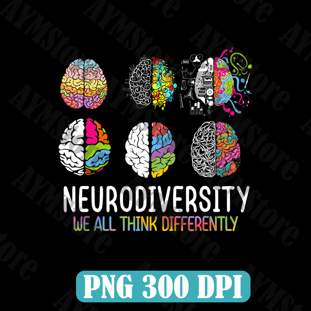 We All Think Differently Neurodiversity Png, Autism png - Inspire Uplift
