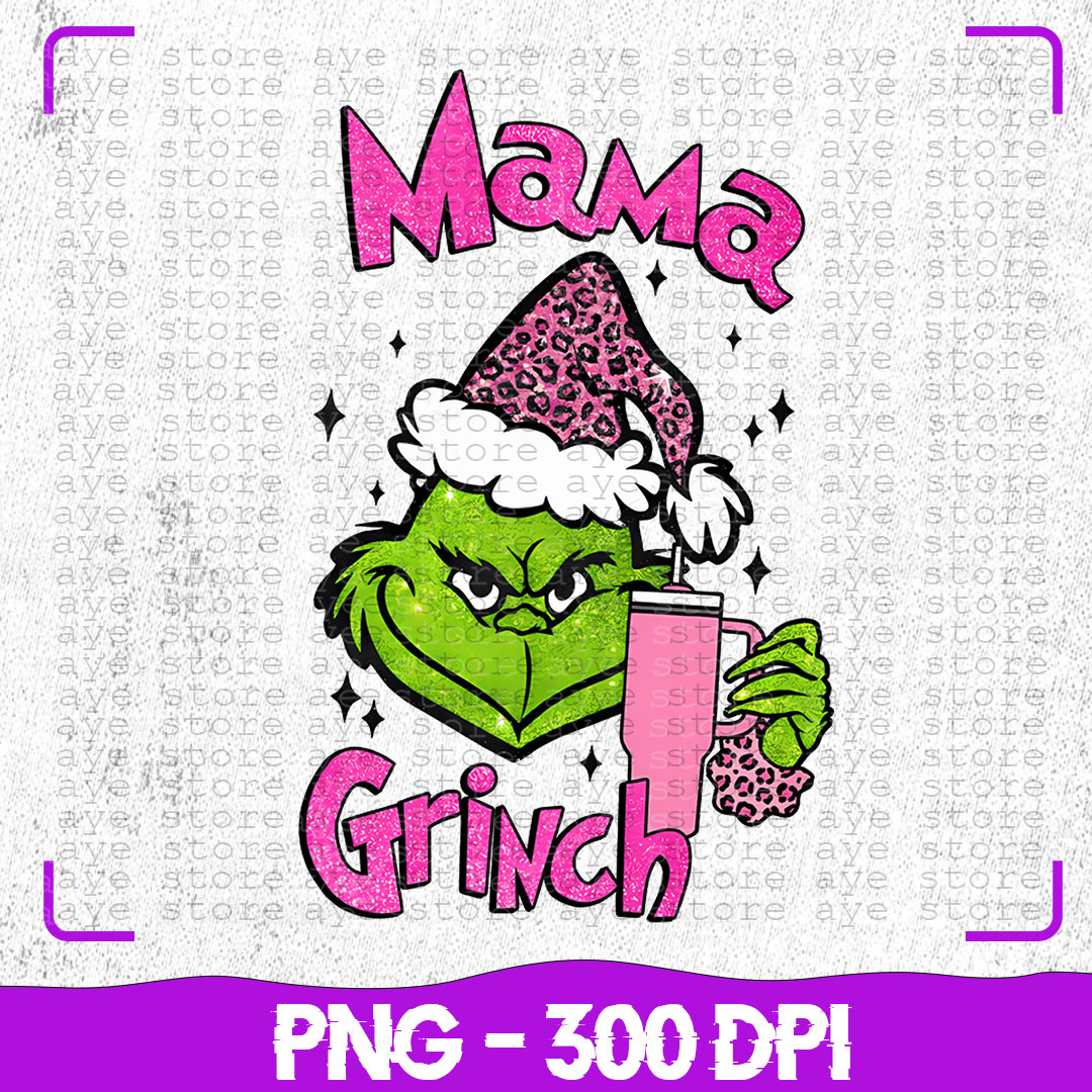 Mama Grinch png, Mama Grinch Santa png, Mama Christmas png, | Inspire ...