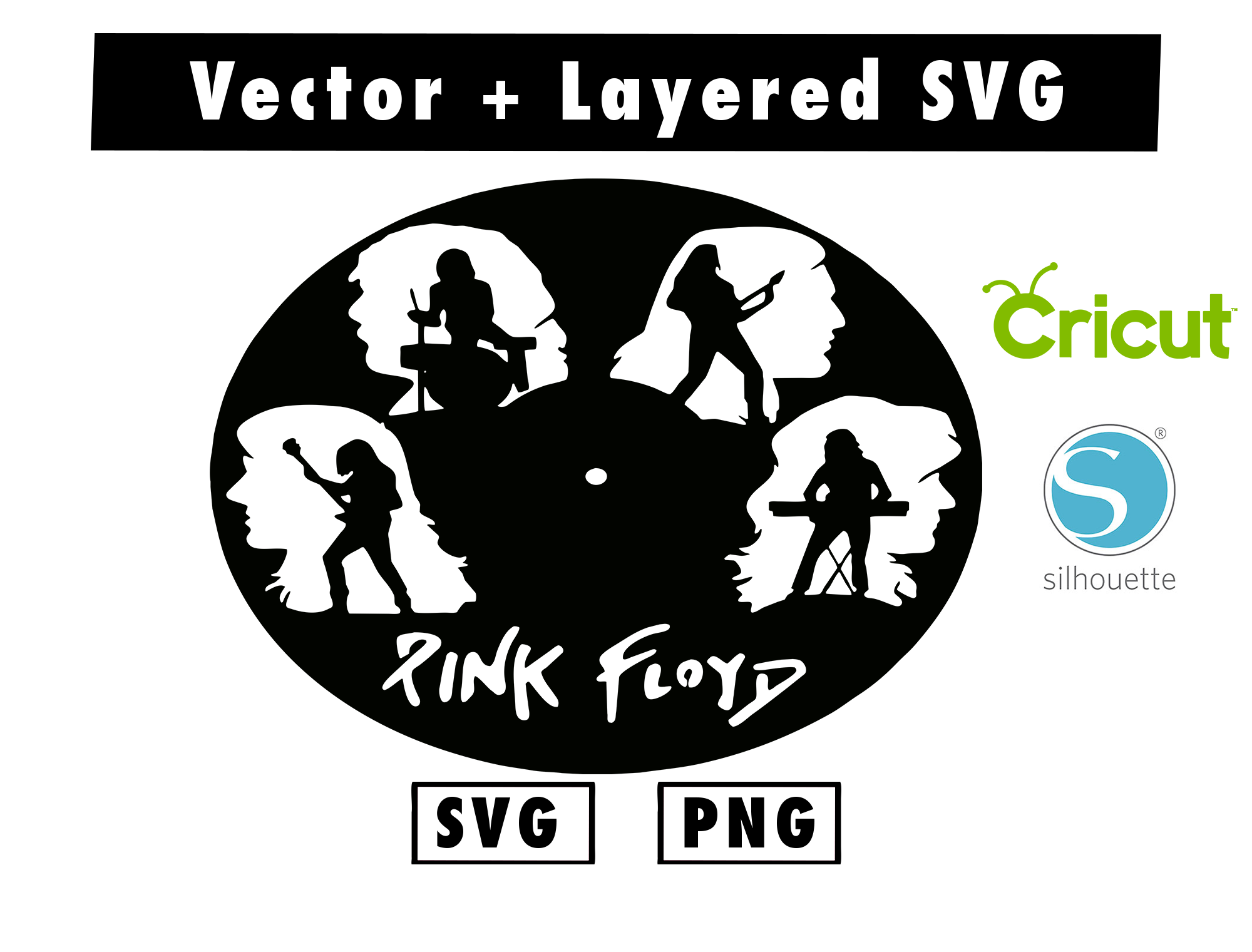 PINK FLOYD svg and png files for cricut machine , anime svg | Inspire ...