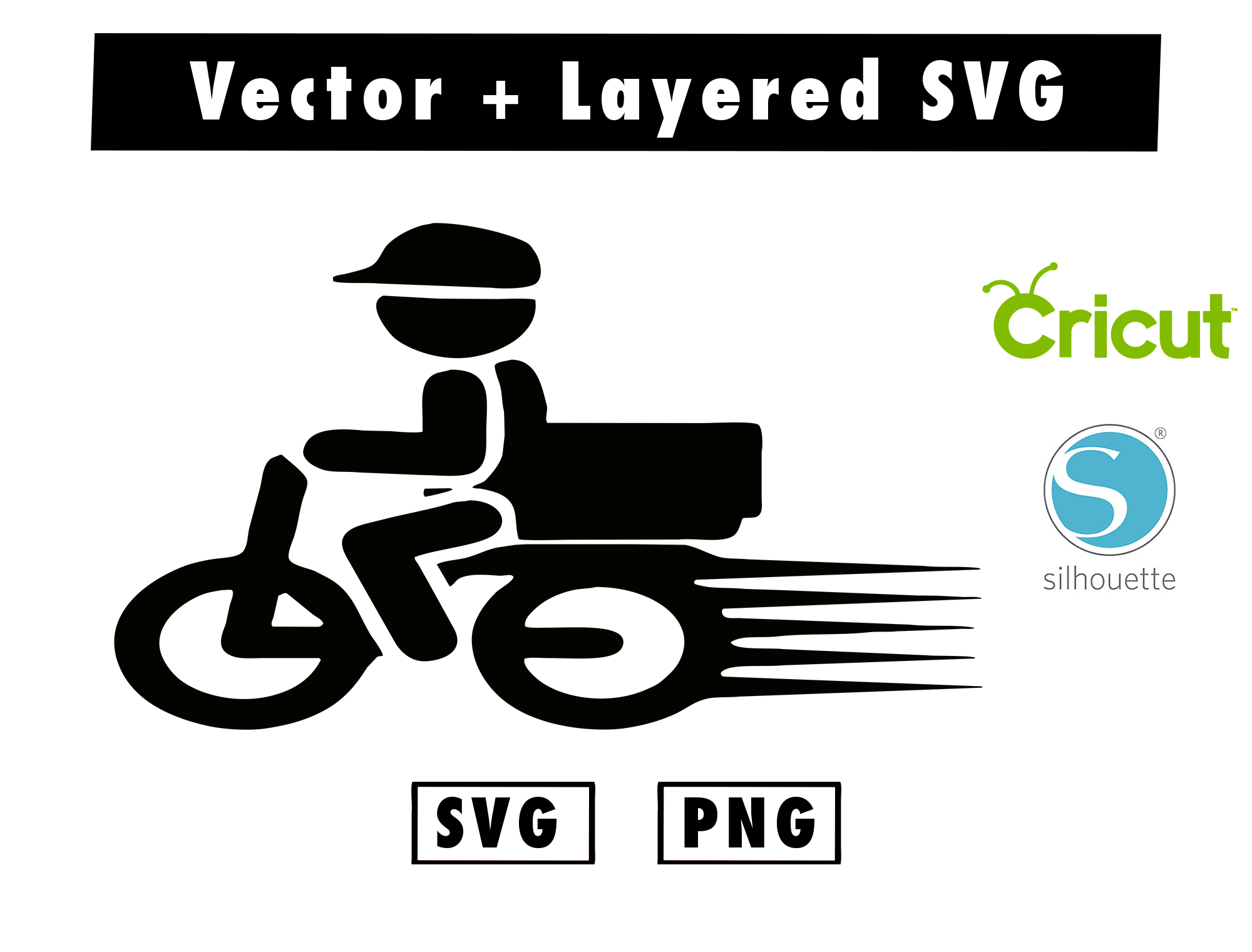 Delivery Silhouette Vector PNG and SVG files for cricut mach | Inspire ...