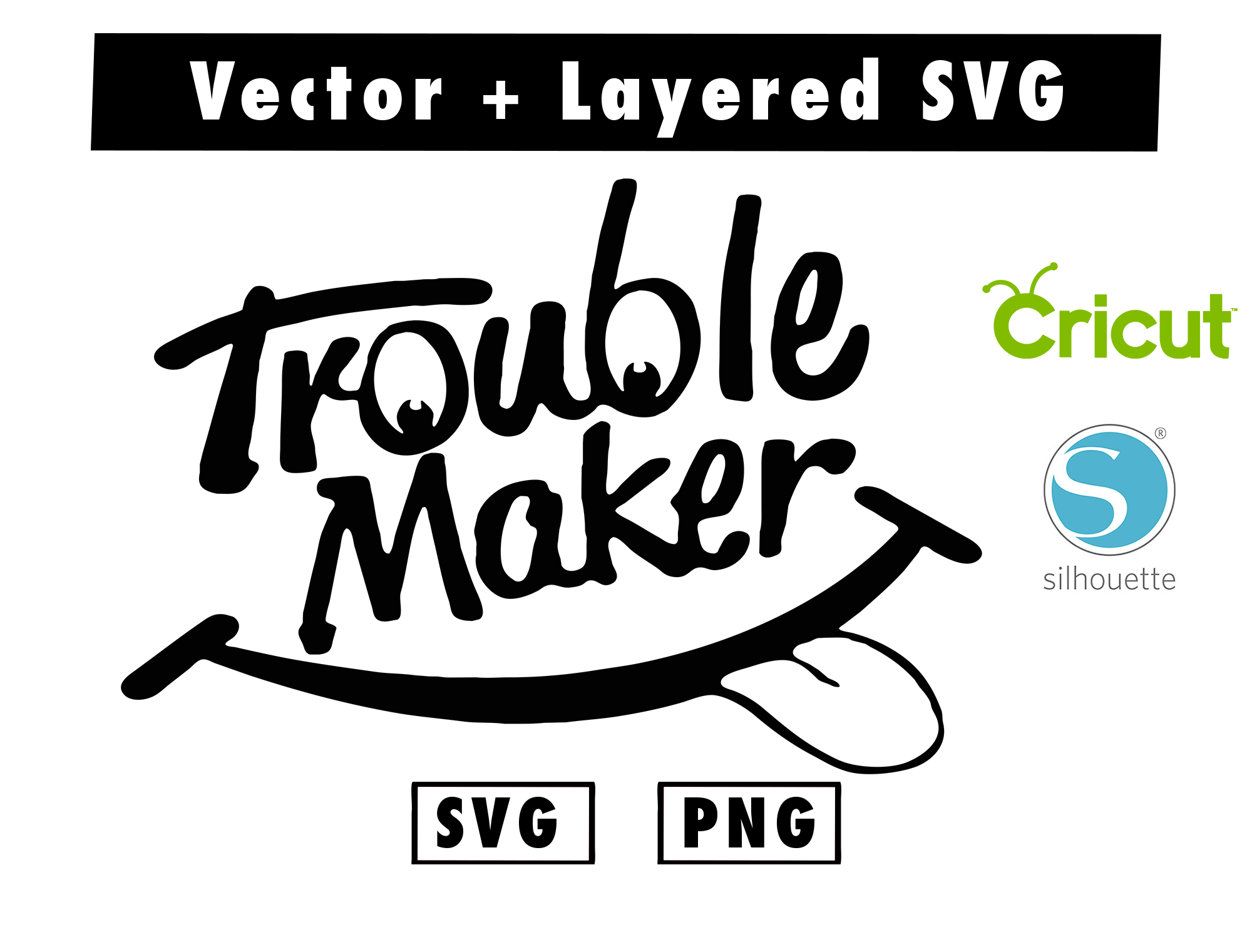 Trouble Maker svg and png files for cricut machine , anime s | Inspire ...