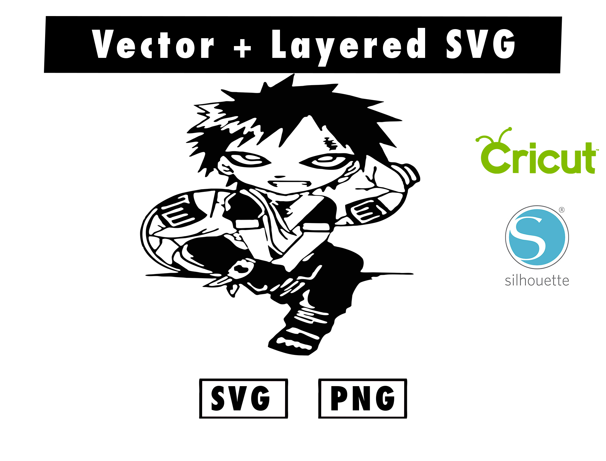 Gara svg and png files for cricut machine , anime svg , mang | Inspire ...