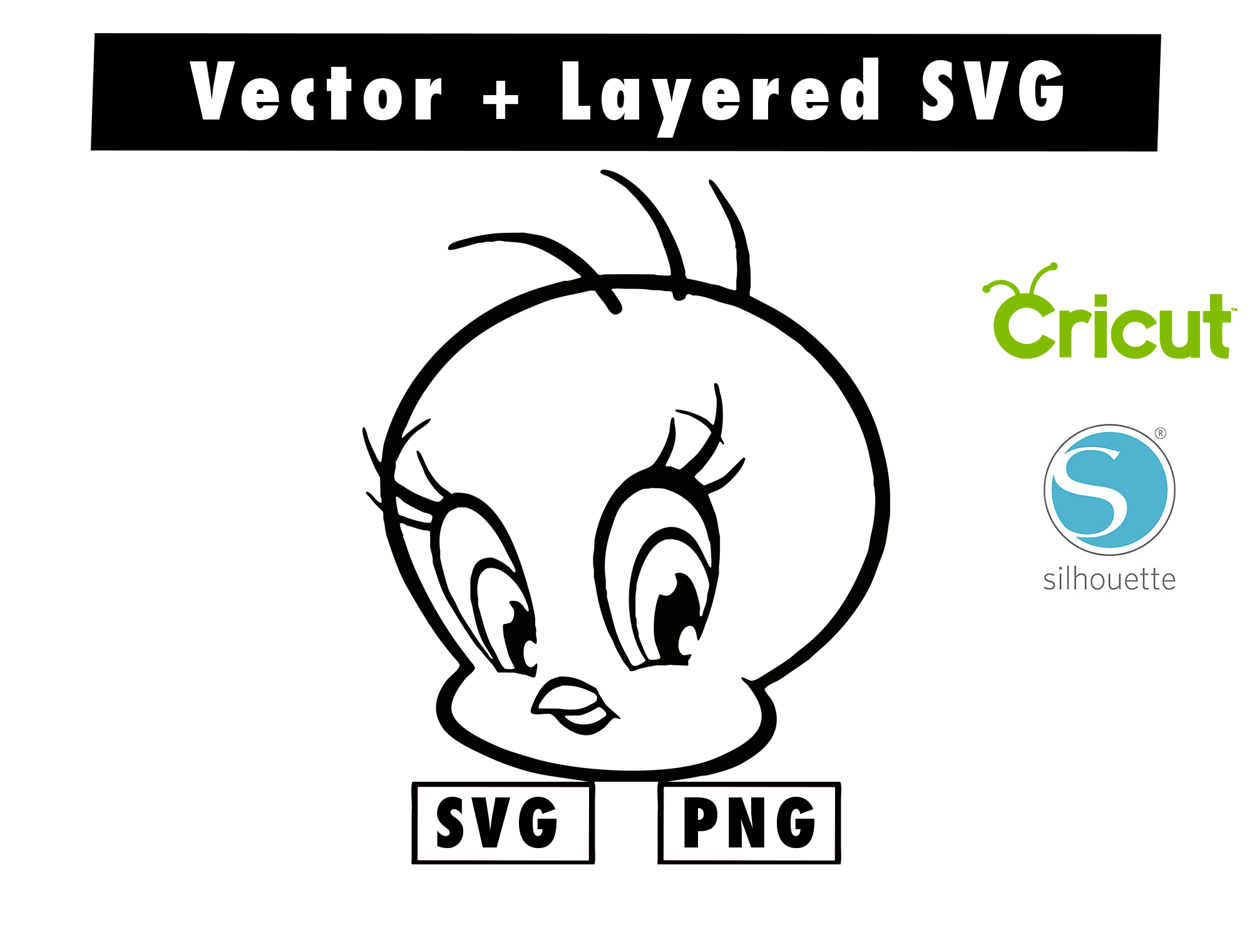Tweety svg and png files for cricut machine , anime svg , ma | Inspire ...