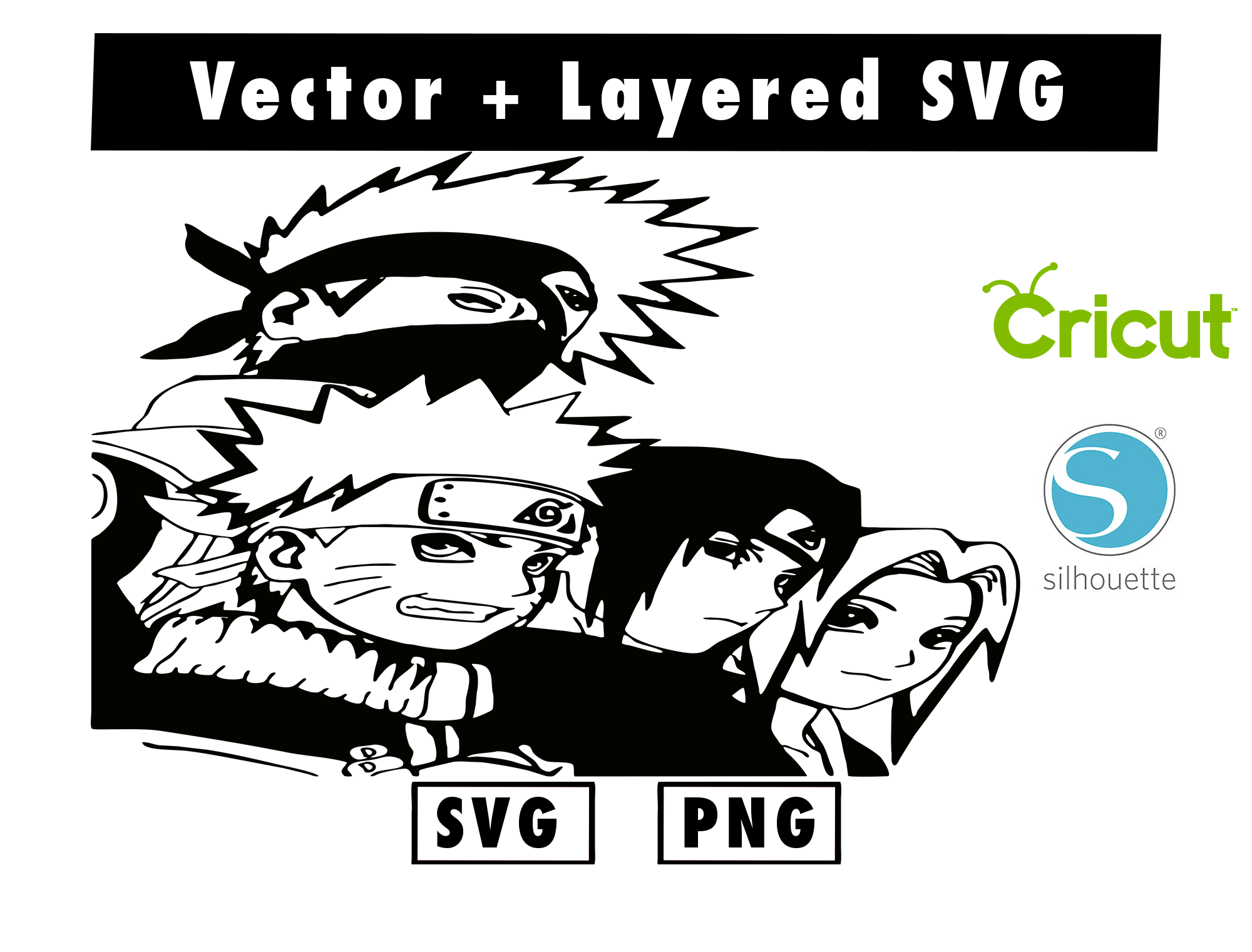 Naruto Team svg and png files for cricut machine , anime svg | Inspire ...