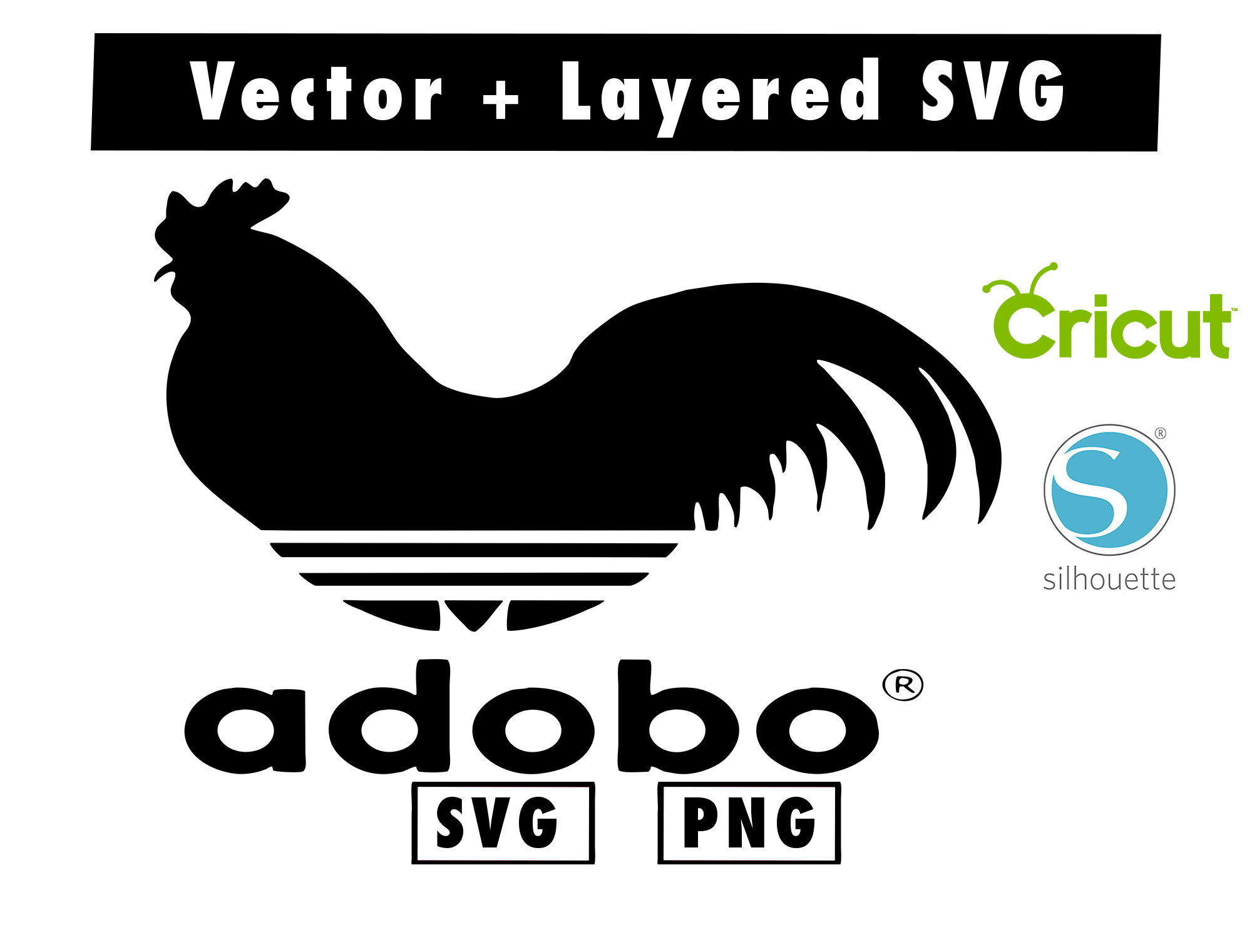 being chicken adobo stiker svg and png files for cricut mach | Inspire ...