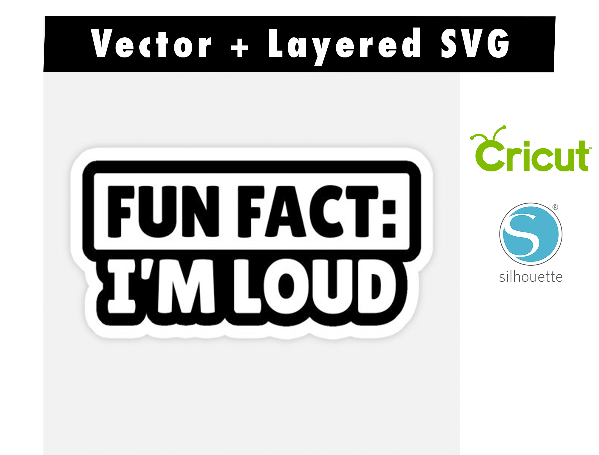 I'm Loud Sticker svg and png files for cricut machine , anim | Inspire ...