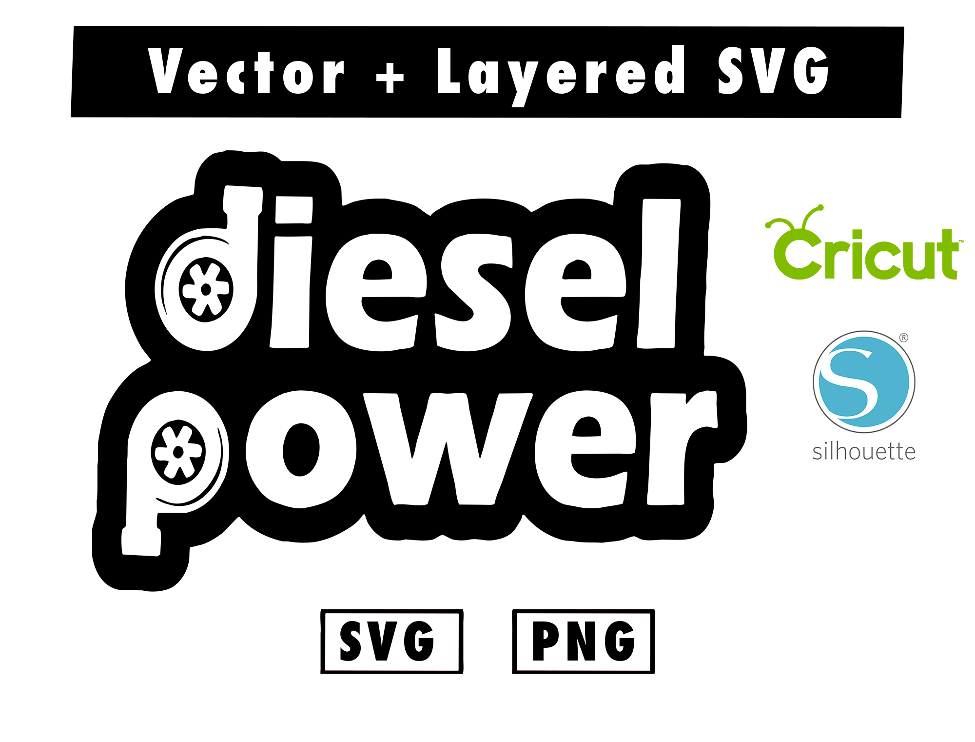 Diesel Power Turbocharger Turbo Sticker svg and png files fo - Inspire ...
