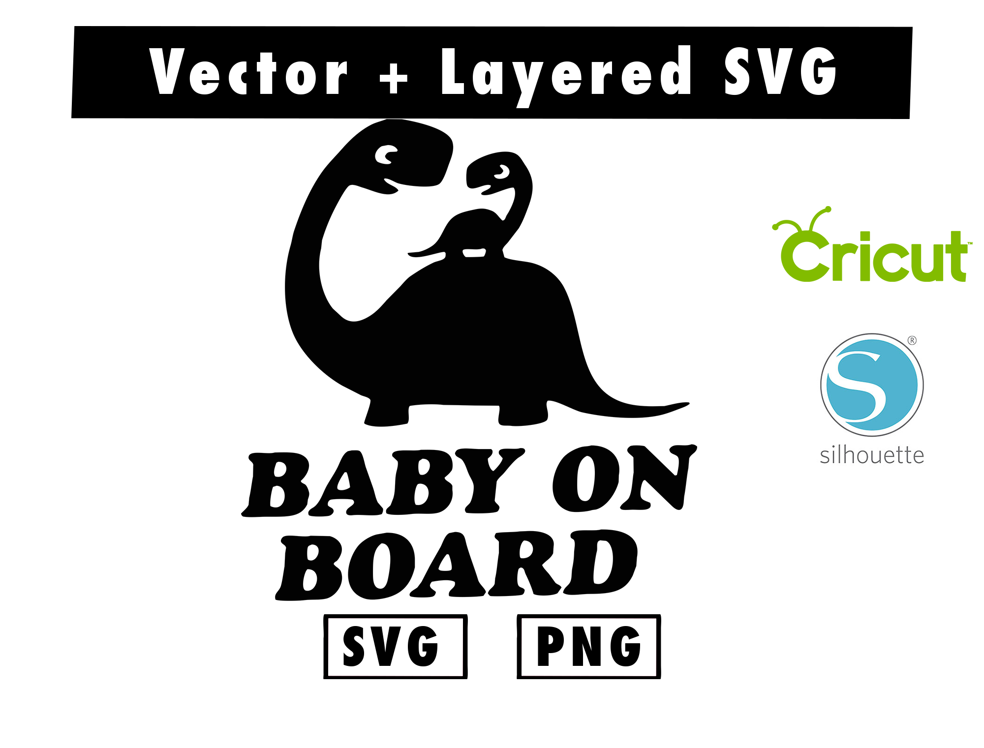 Baby On Board Vinyl Sticker svg and png files for cricut mac | Inspire ...