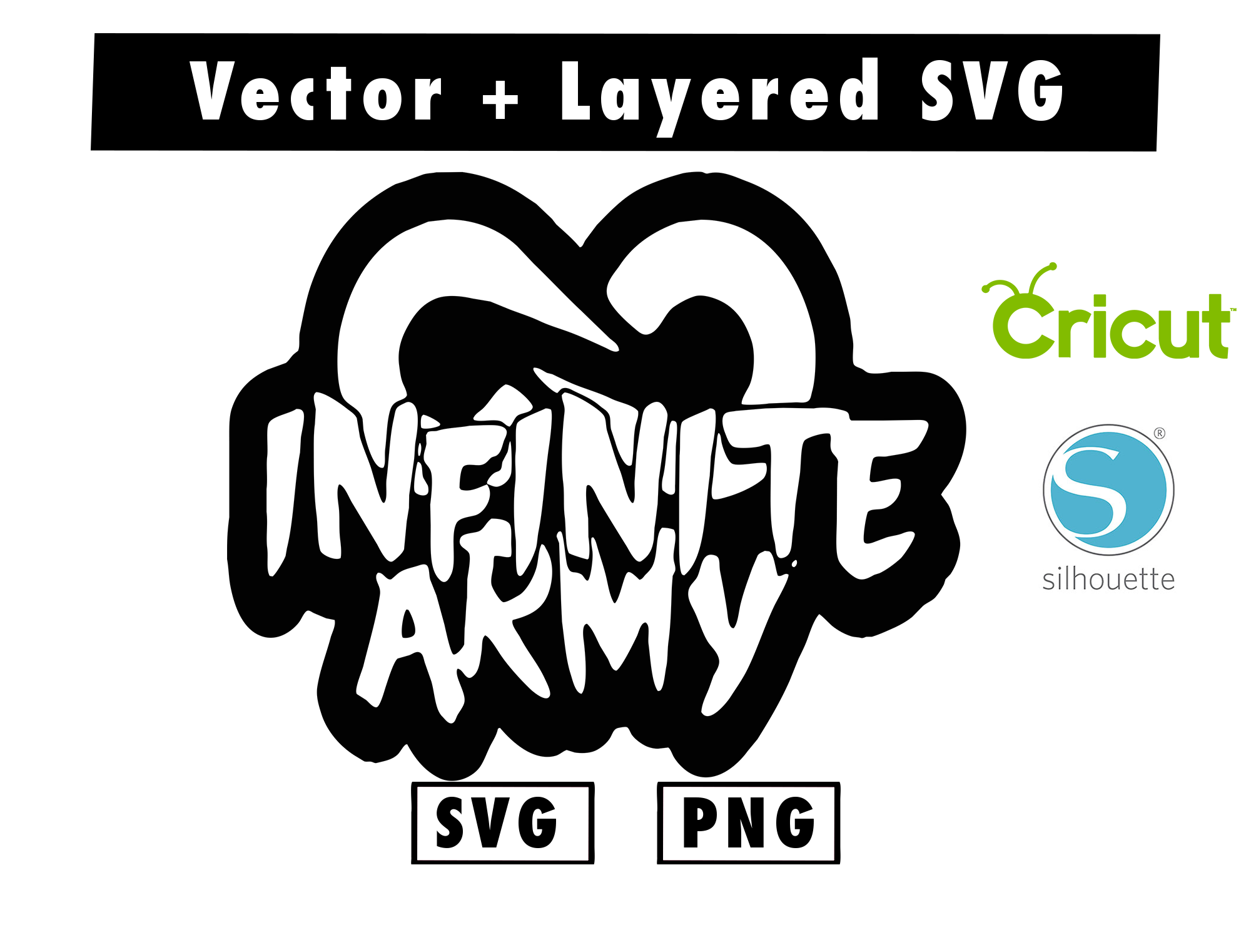 Infinite Army Sticker svg and png files for cricut machine , | Inspire ...