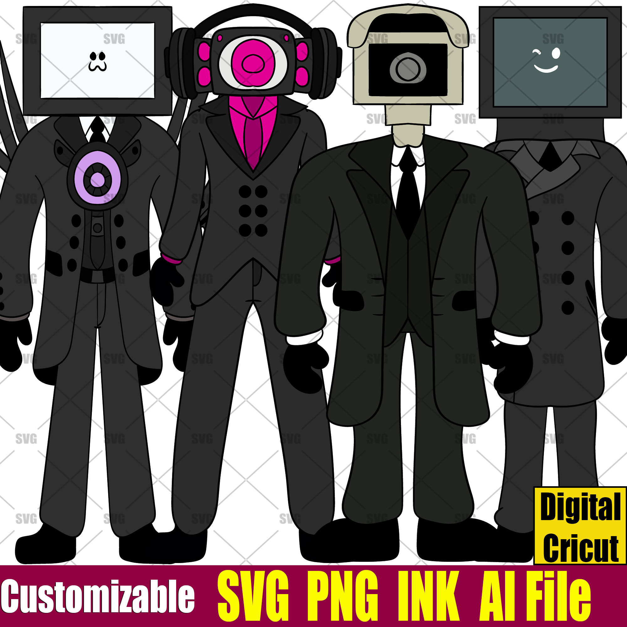 Tv Man Cameraman Toilet SVG Skibidi Toilet SVG Skibidi Toile | Inspire ...