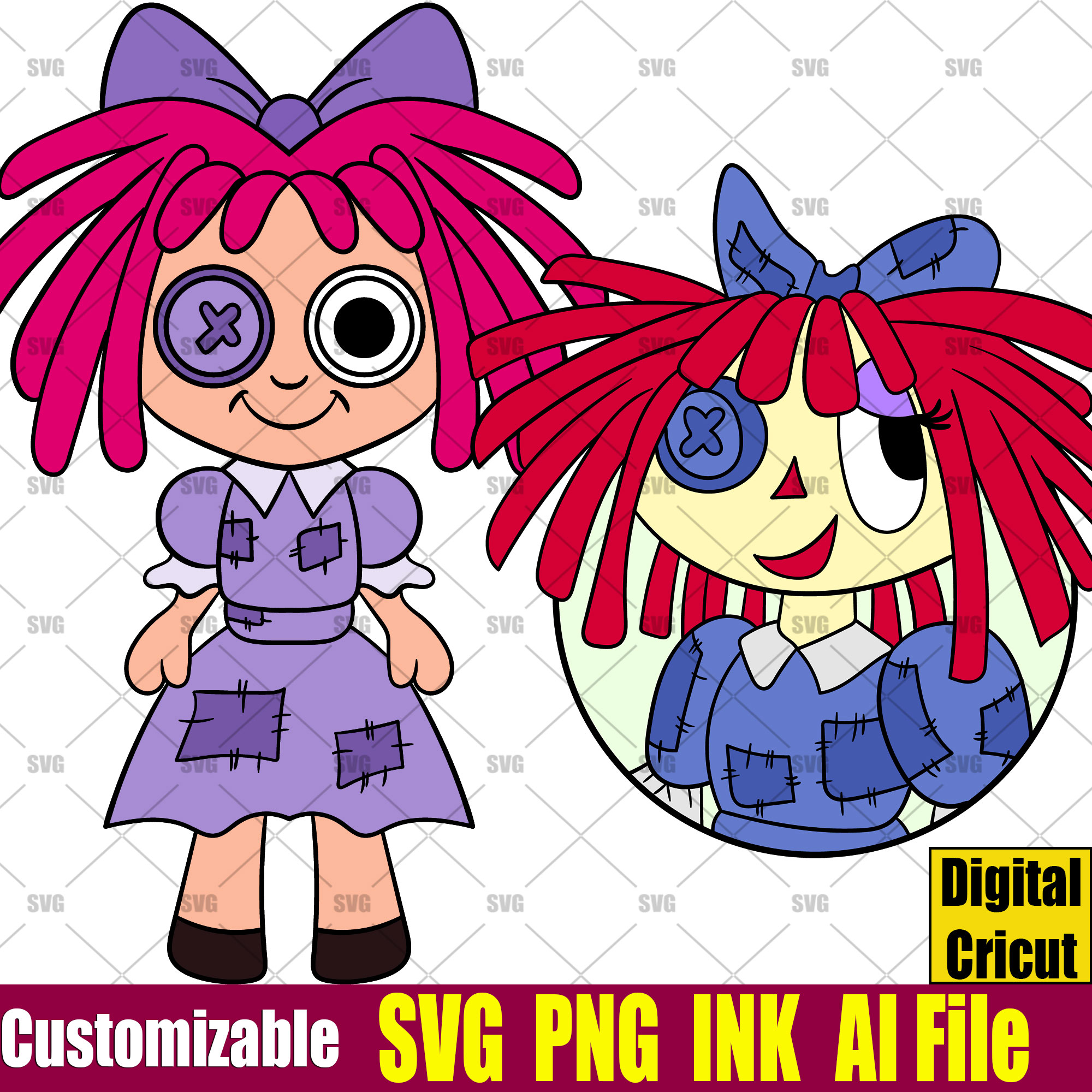 Ragatha Sticker from The Amazing Digital Circus SVG Ragath | Inspire Uplift