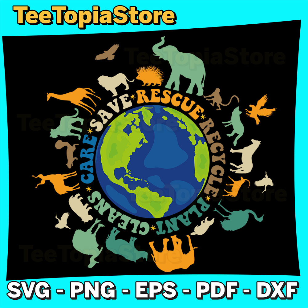 Retro Groovy Save Bees Rescue Animals Recycle Fun Earth Day - Inspire ...