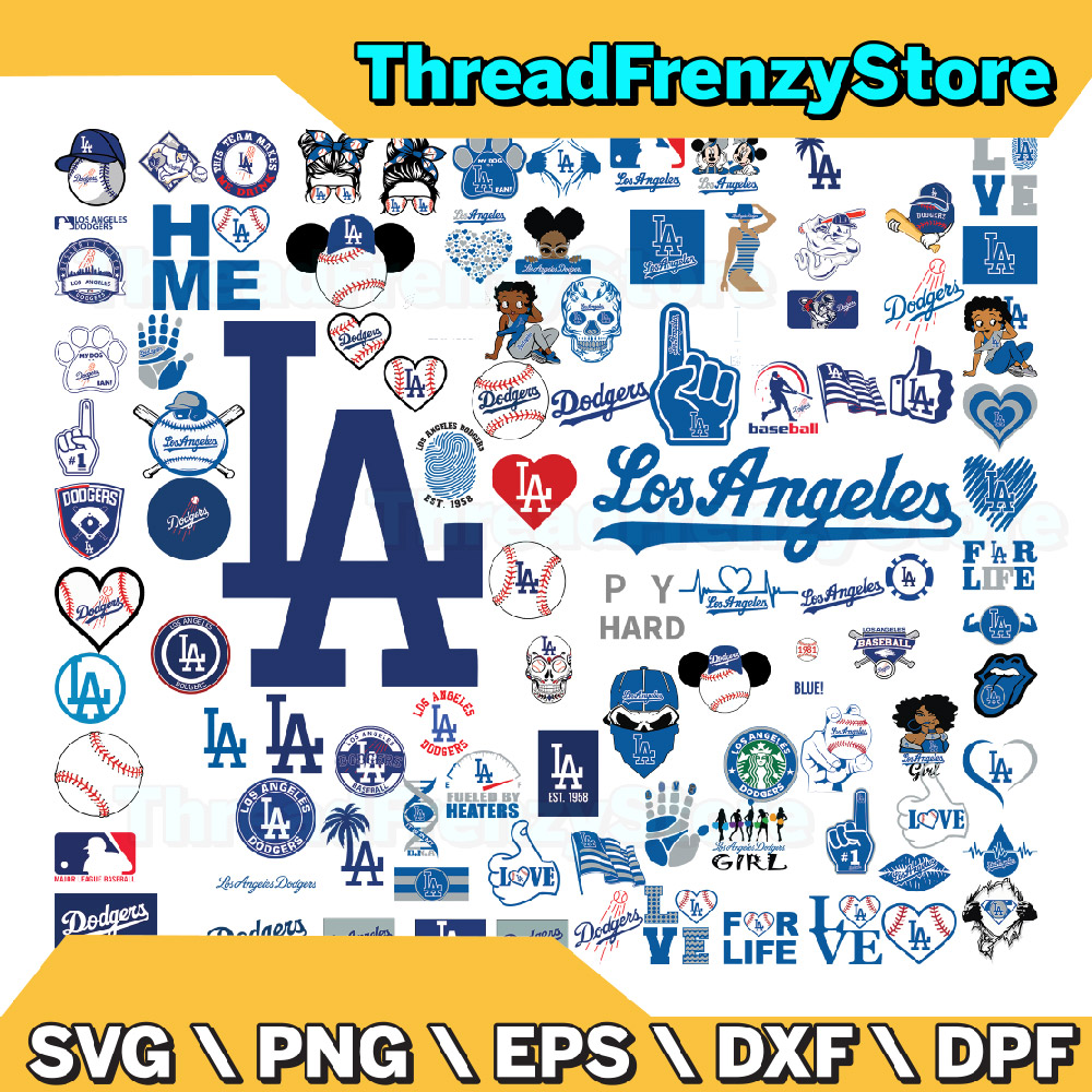 103 Files LA Dodgers Team Bundles Svg, LA Dodgers Svg, MLB T | Inspire ...