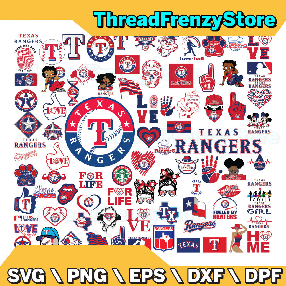 85 Files Texas Rangers Team Bundles Svg, Texas Rangers Svg, | Inspire ...