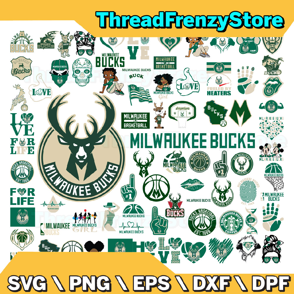 80 Files Milwaukee Bucks Team Bundles Svg, Milwaukee Bucks s | Inspire ...