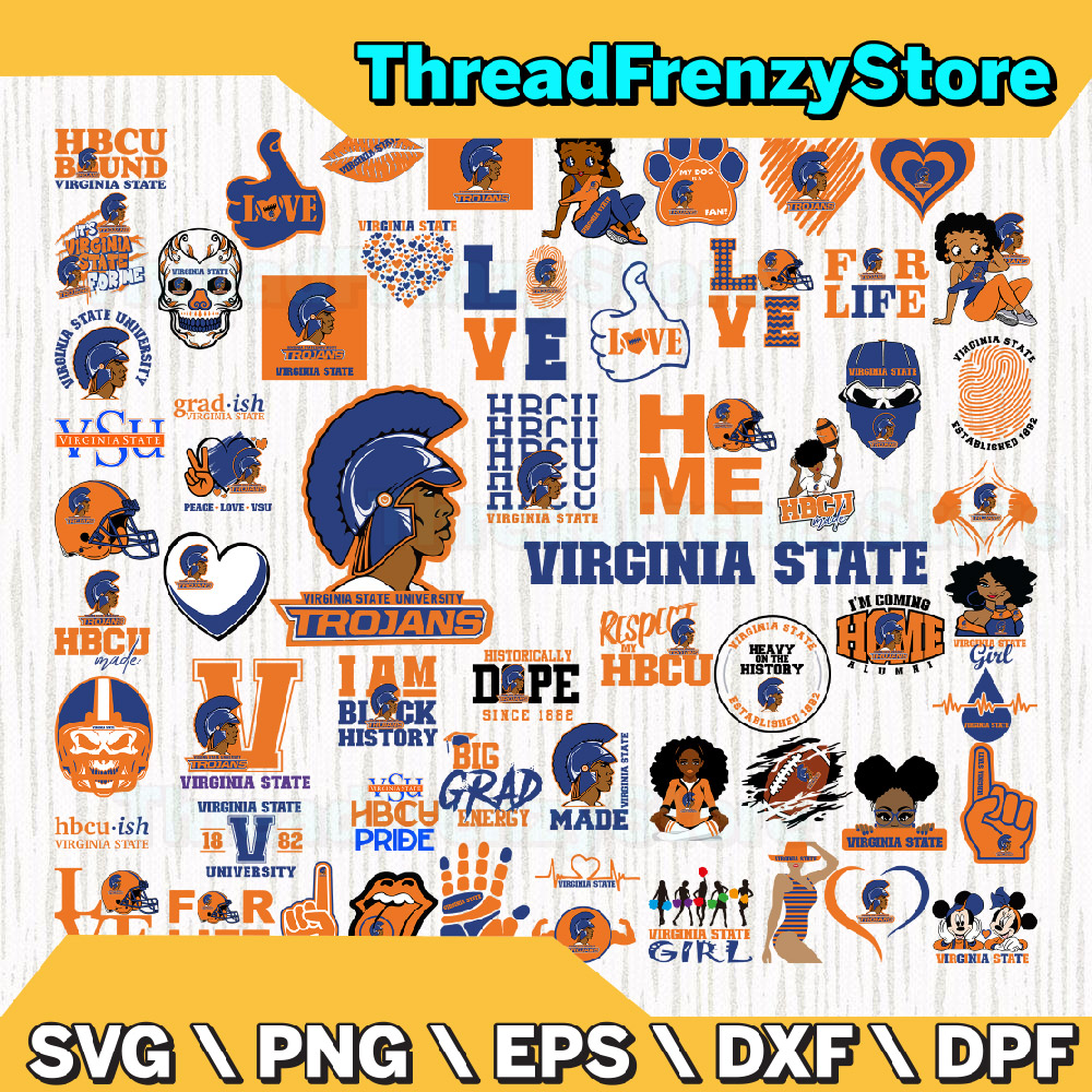 61 Files Virginia State University Team Bundles Svg, Virgini | Inspire ...