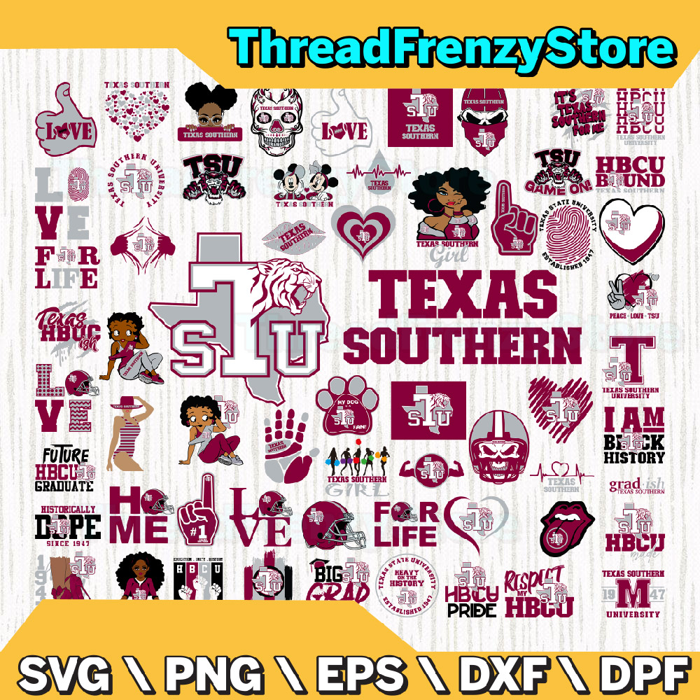 62 Files Texas Southern Team Bundles Svg, HBCU Team svg, Meg | Inspire ...
