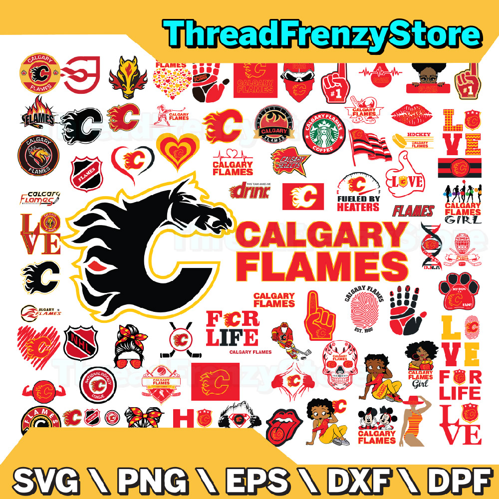 76 Files Calgary Flames Team Bundles Svg, Calgary Flames svg | Inspire ...