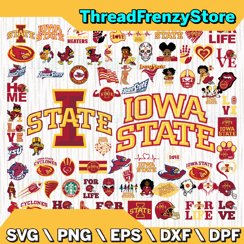 74 Files Iowa State Cyclones Team Bundle Svg, Iowa State Cyc | Inspire ...