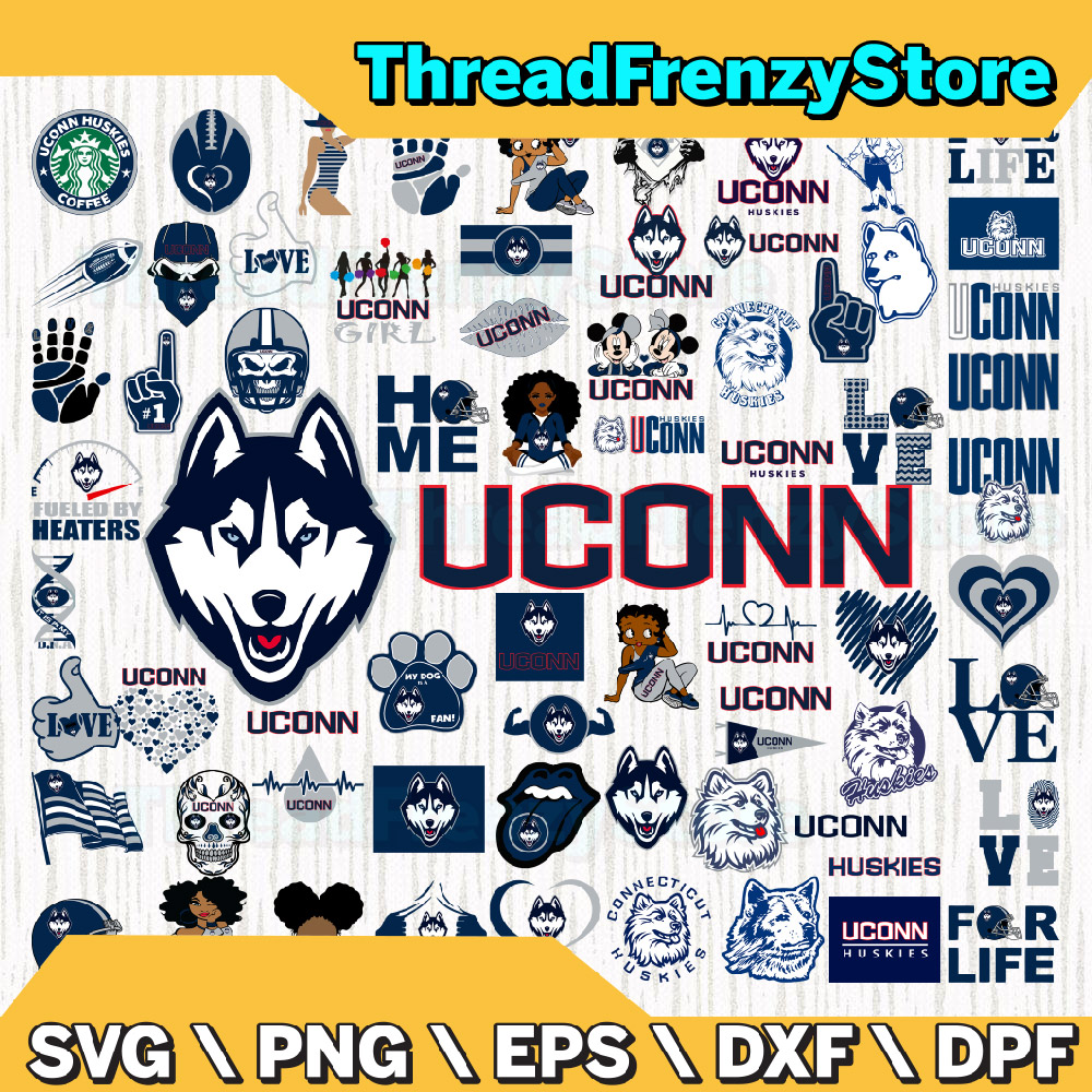 68 Files UConn Huskies Team Bundle Svg, UConn Huskies Svg, N | Inspire ...