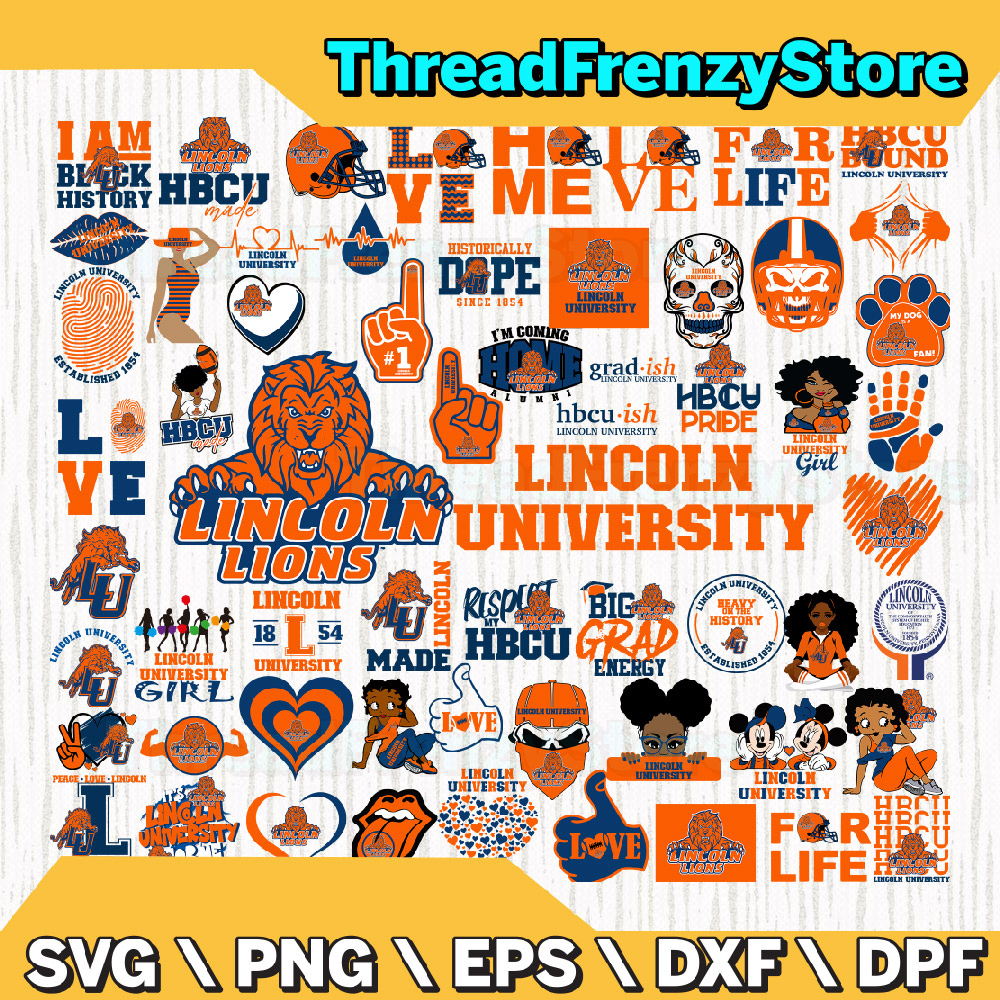61 Files Lincoln University Team Bundles Svg, Lincoln Univer | Inspire ...