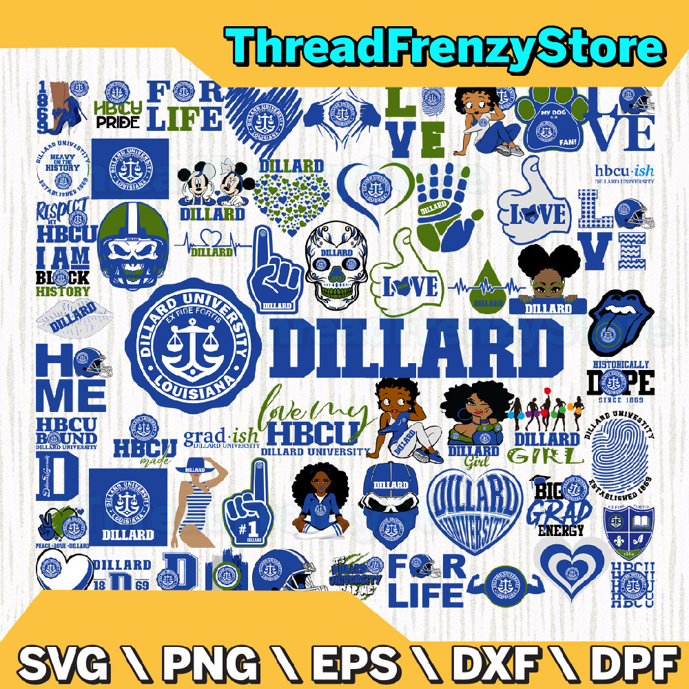 61 Files Dillard University Team Bundles Svg, Dillard Univer | Inspire ...