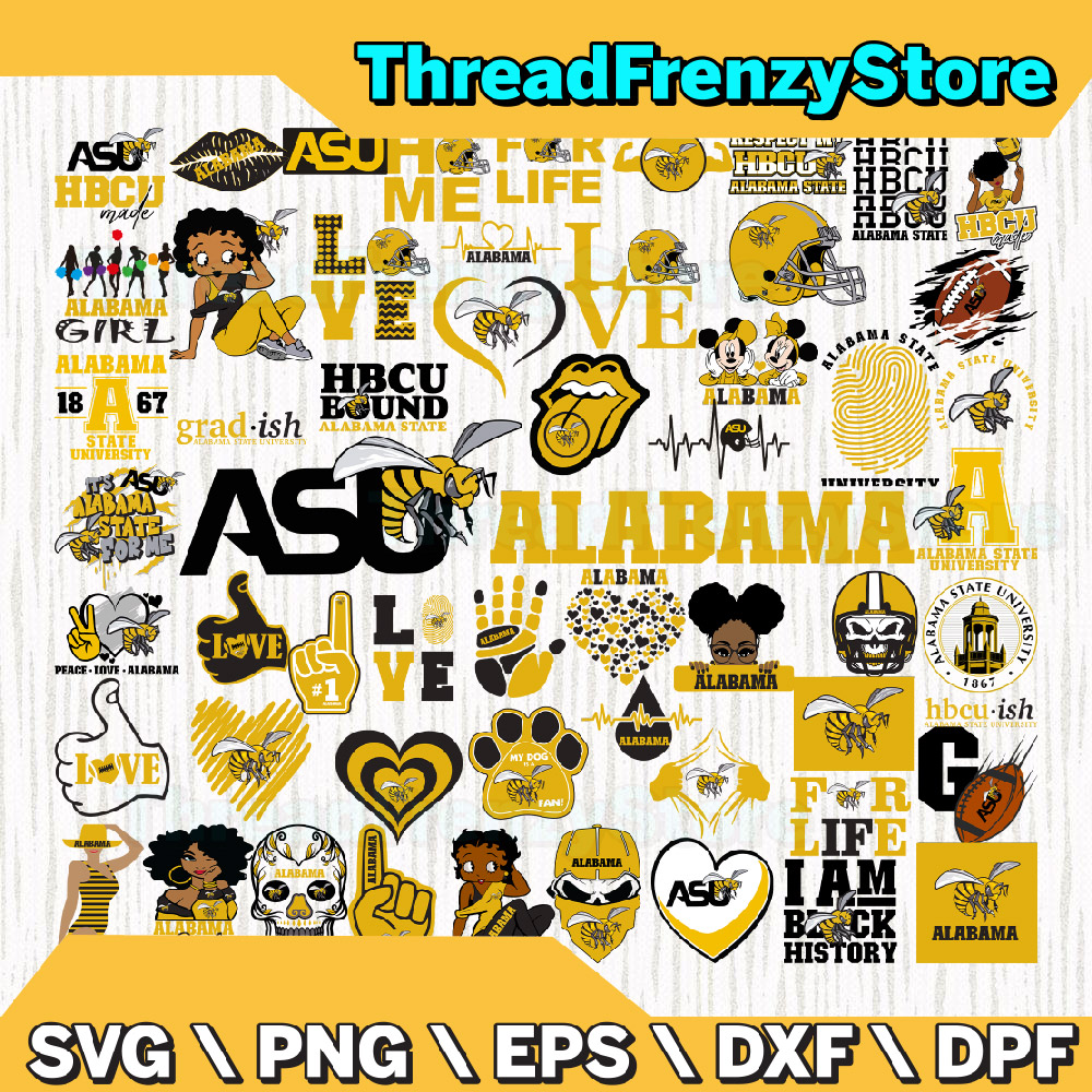 57 Files Alabama State University Team Bundles Svg, Alabama | Inspire ...