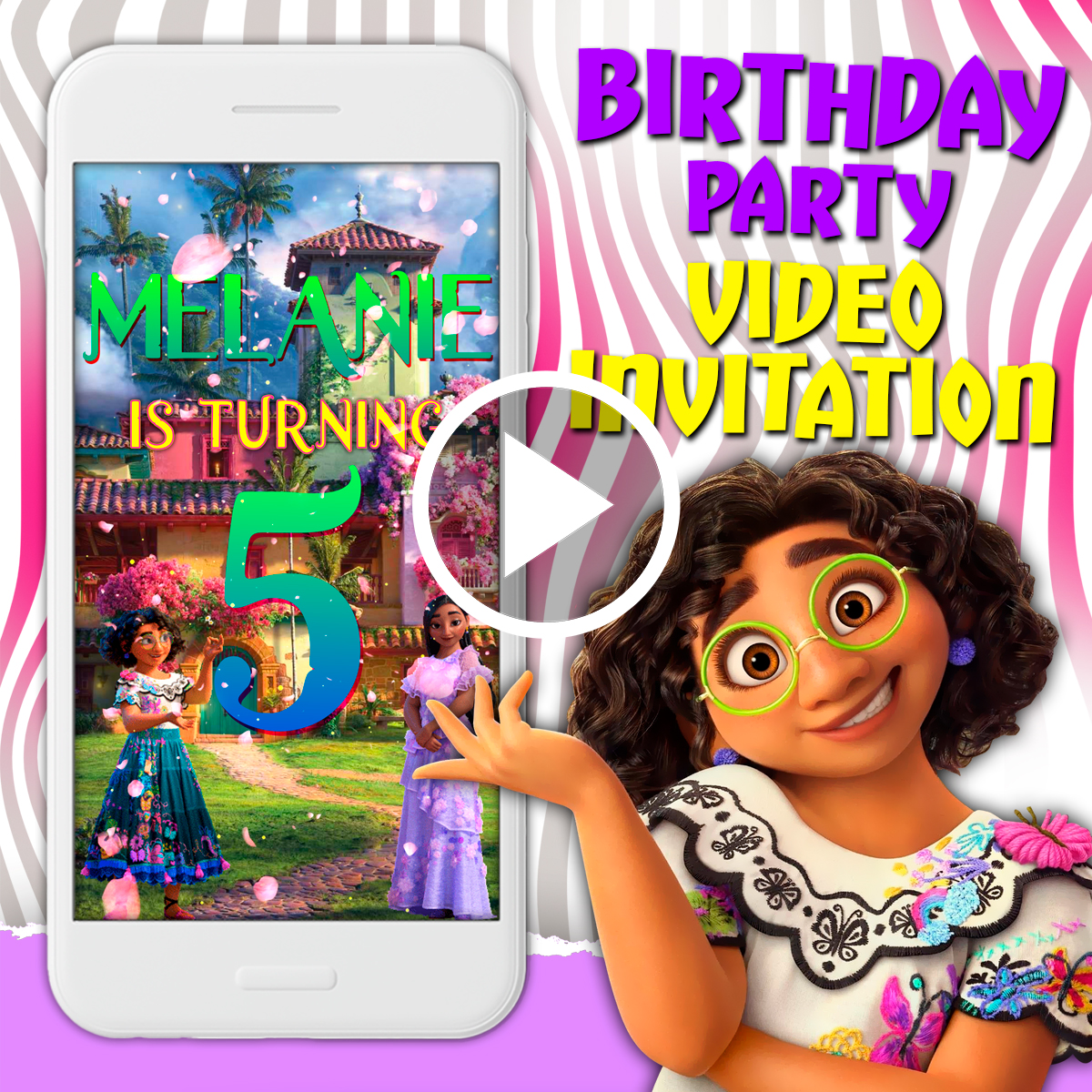 Encanto video invitation, Encanto birthday party animated in | Inspire ...