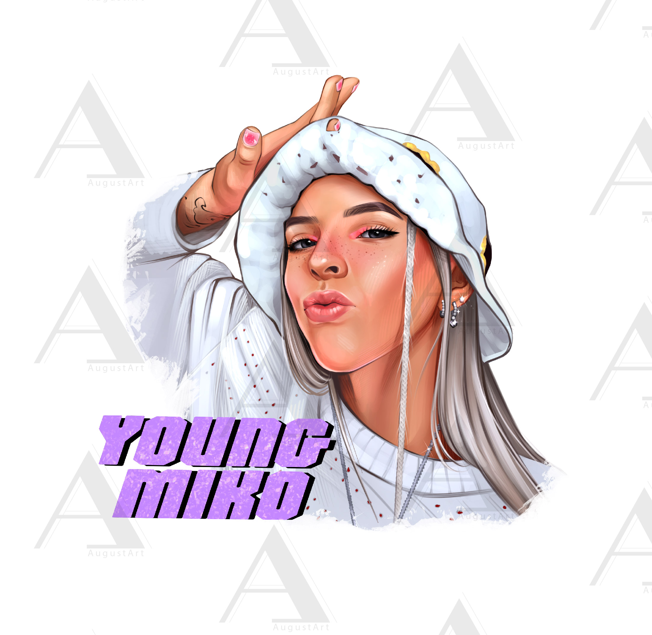 Printable Young Miko PNG file, Young Miko hand drawn sublima - Inspire ...