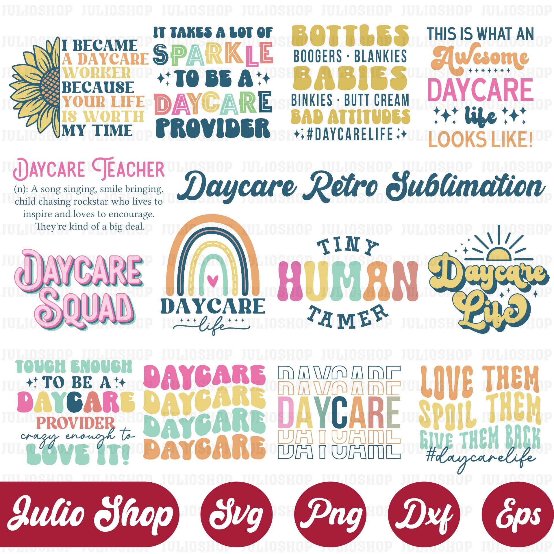Daycare Provider Svg Bundl, Sublimation Childcare Provider D - Inspire ...