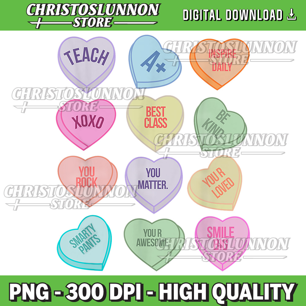 Funny Teacher Valentines Day Teach Heart Candy Png, Valentin | Inspire ...