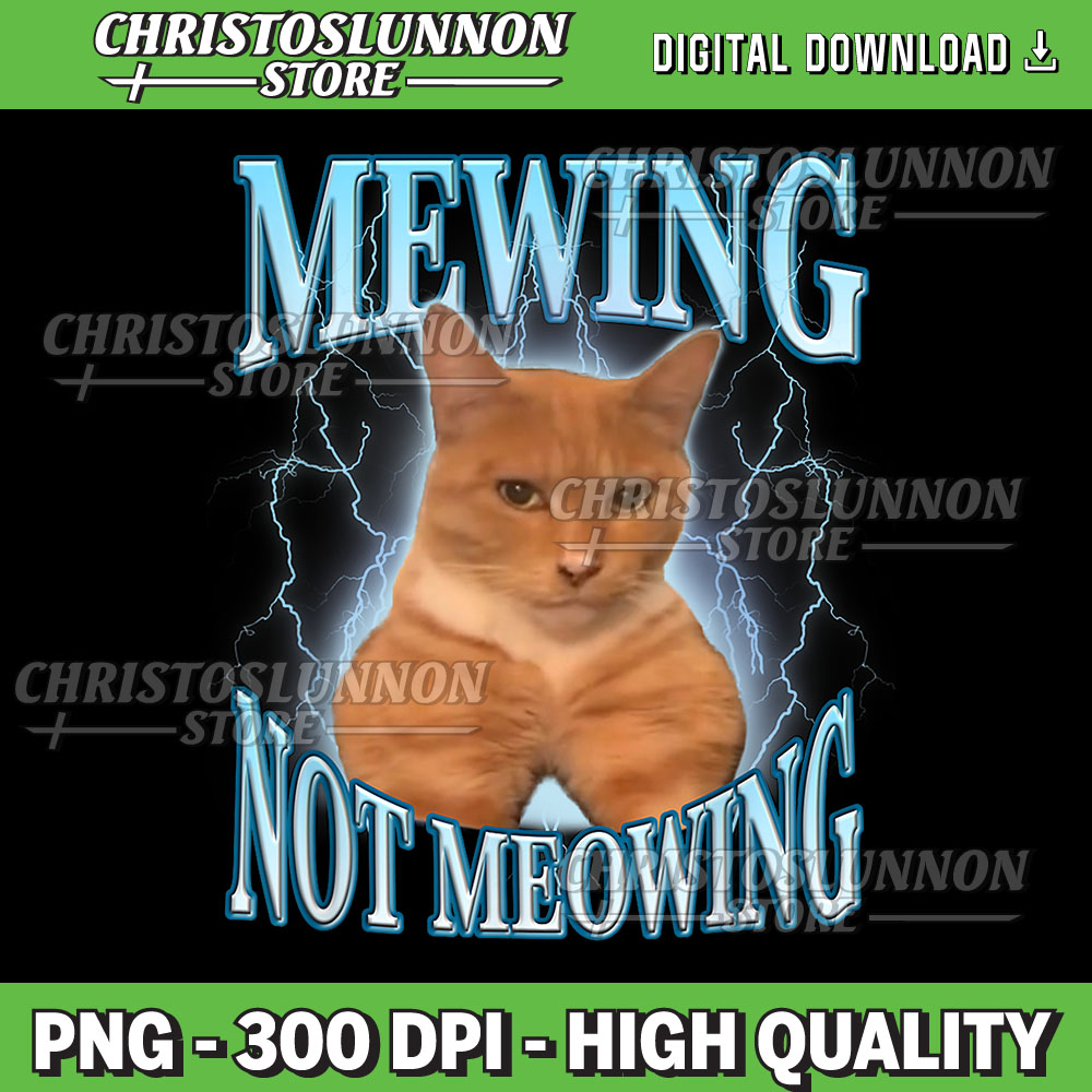 Funny Cat Meme Mewing Looks Max Meowing cat Trend Png, Funny | Inspire ...