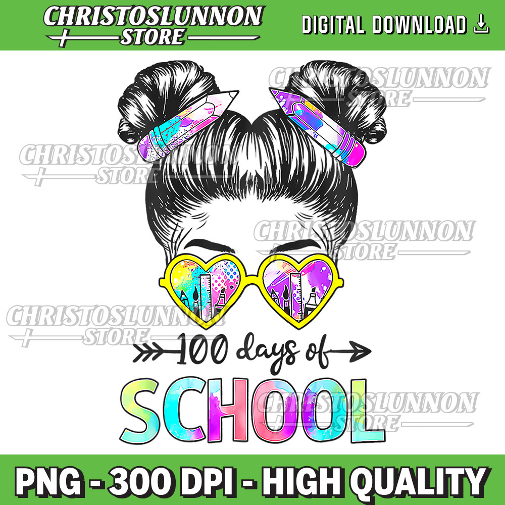 100 Days Smarter Png, 100th Day Of School Girls Teacher Png, - Inspire ...