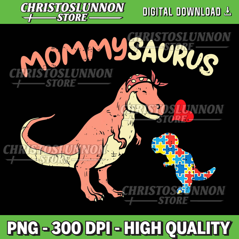 Mommy Saurus Png, Puzzle Dinosaur Png, Autism Awareness Png, | Inspire ...