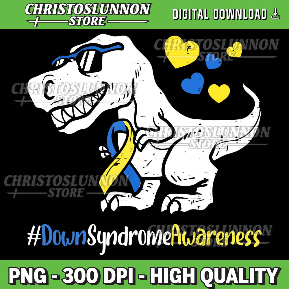 Down Syndrome Awareness Png, T-rex Dinosaur Trisomy T21 Png, - Inspire ...