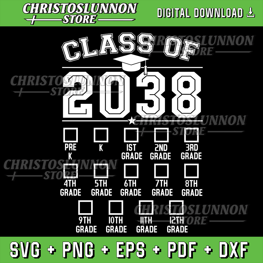 Class of 2038 grow with me checklist pre-k to 12th grade Svg | Inspire ...