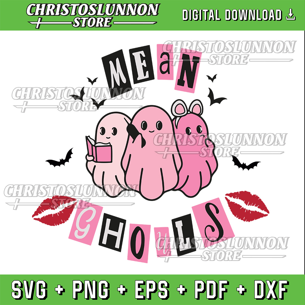 Mean Ghost Svg, Retro Halloween Svg, G-houls Ghost Svg, Cute | Inspire ...