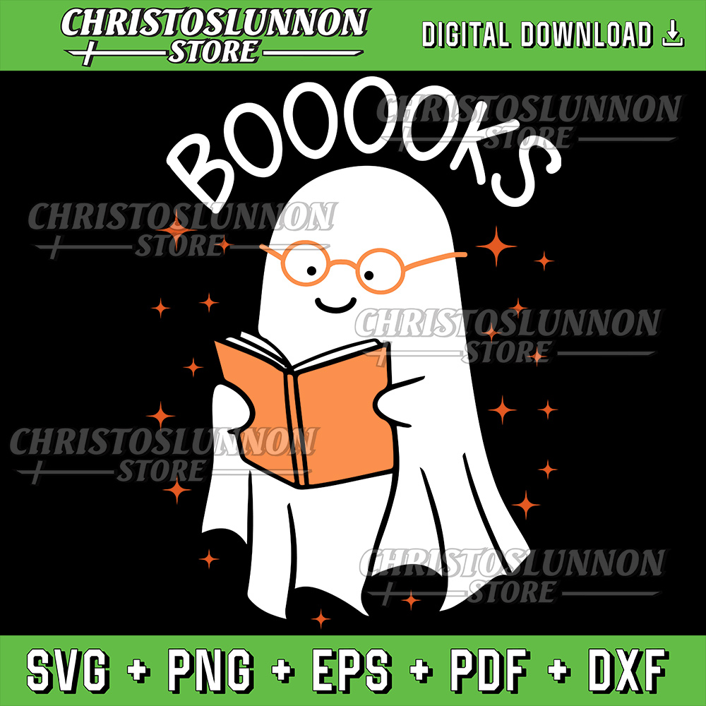 Booooks Ghost Funny Halloween Teacher Book Library Reading S | Inspire ...
