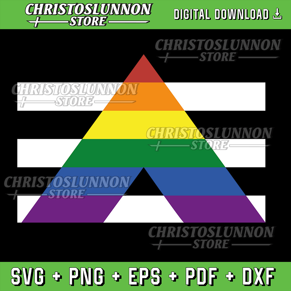 LGBT & Gay Pride Ally Flag Svg, LGBT Ally Svg, LGBTQ+ Svg, L | Inspire ...