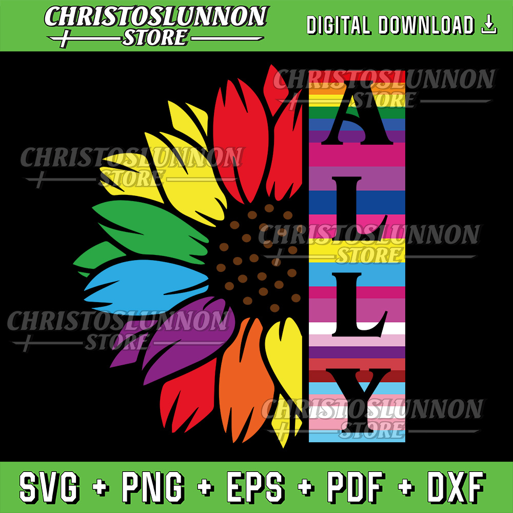 Lgbt Gay Ally Rainbow Pride Flag Svg, Gay Pride Svg Files, L | Inspire ...