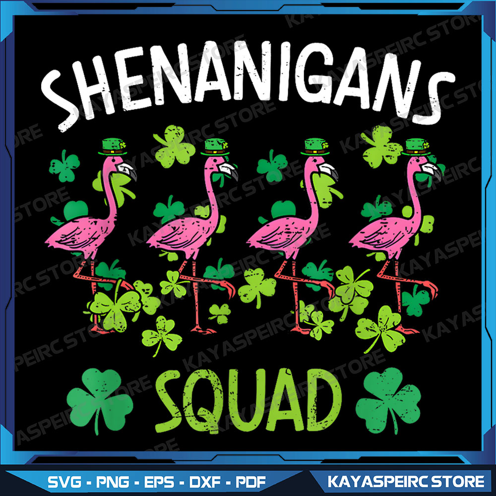 Shenanigans Squad Irish Flamingo St Patricks Day Bird Animal | Inspire ...