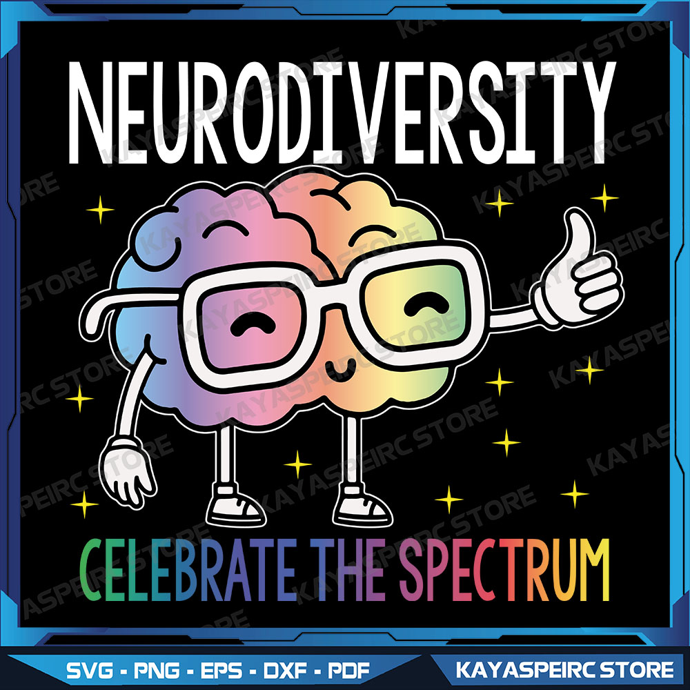 Neurodiversity Brain Autism Awareness ASD ADHD Svg, The Spec | Inspire ...