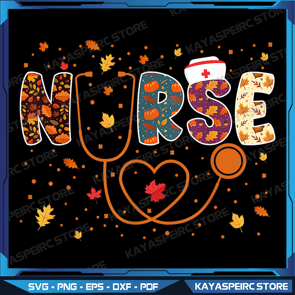 Nursing Thanksgiving Day Stethoscope Fall Nurse Costume Png, | Inspire ...